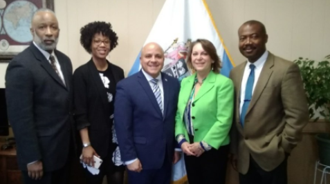 Mayor Frank Moran and his team meet with Kerry Pflugh from NJDEP to ...